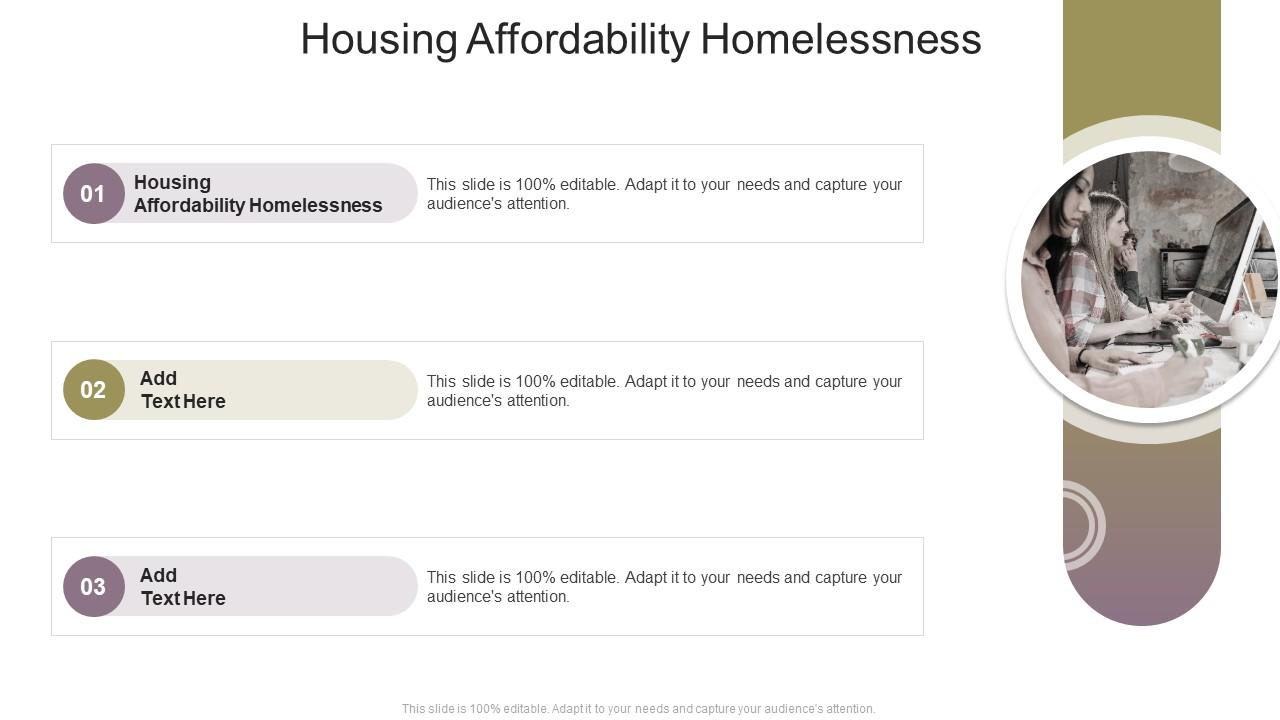 Housing Affordability Homelessness In Powerpoint And Google Slides Cpb PPT Presentation