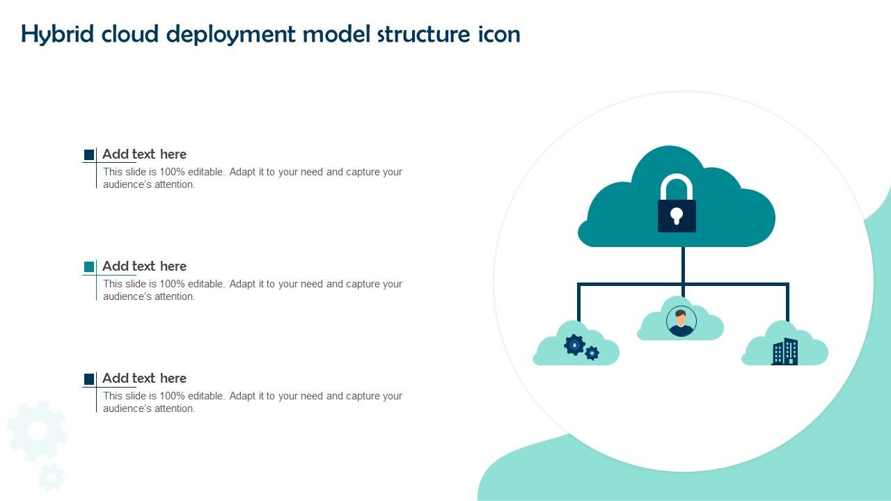 Hybrid Cloud Deployment Model Structure Icon PPT Sample