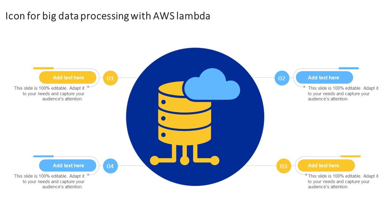 Icon For Big Data Processing With AWS Lambda PPT Template