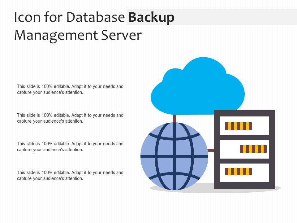 Icon For Database Backup Management Server | Presentation Graphics | Presentation PowerPoint ...