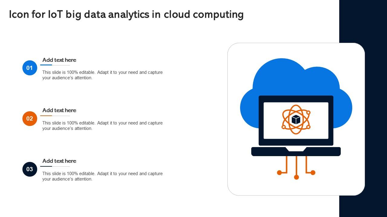 Icon For IOT Big Data Analytics In Cloud Computing PPT Sample