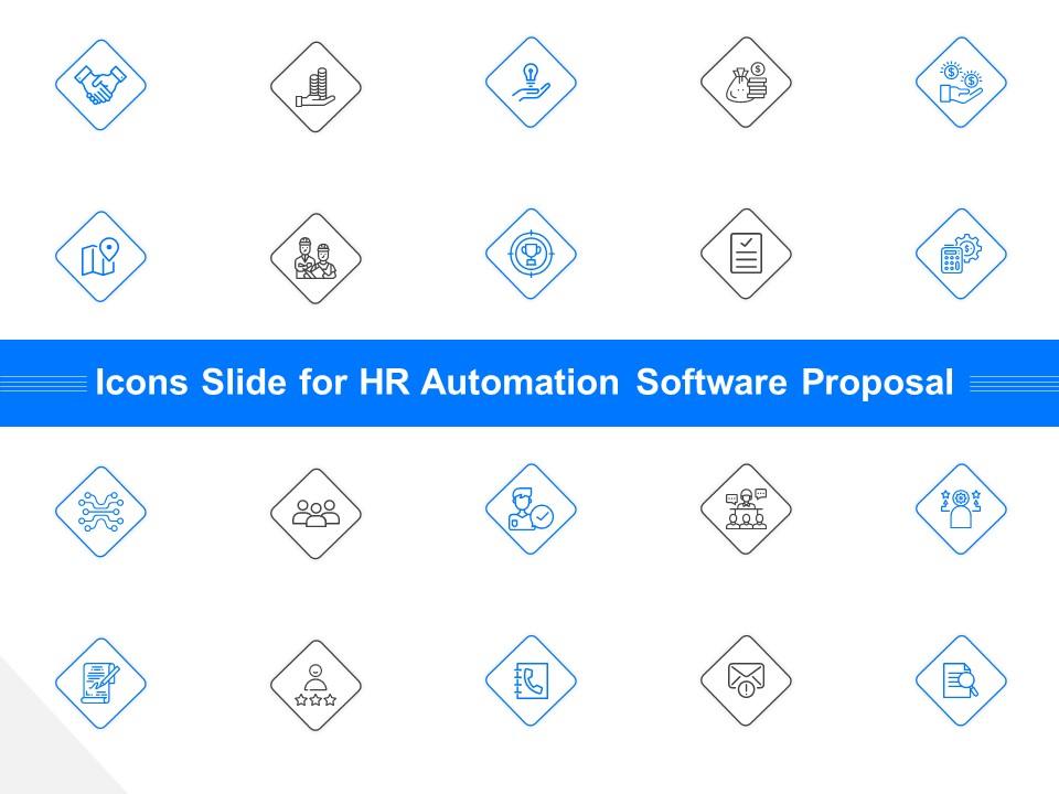 Icons Slide For HR Automation Software Proposal Ppt File Formats | Presentation Graphics ...