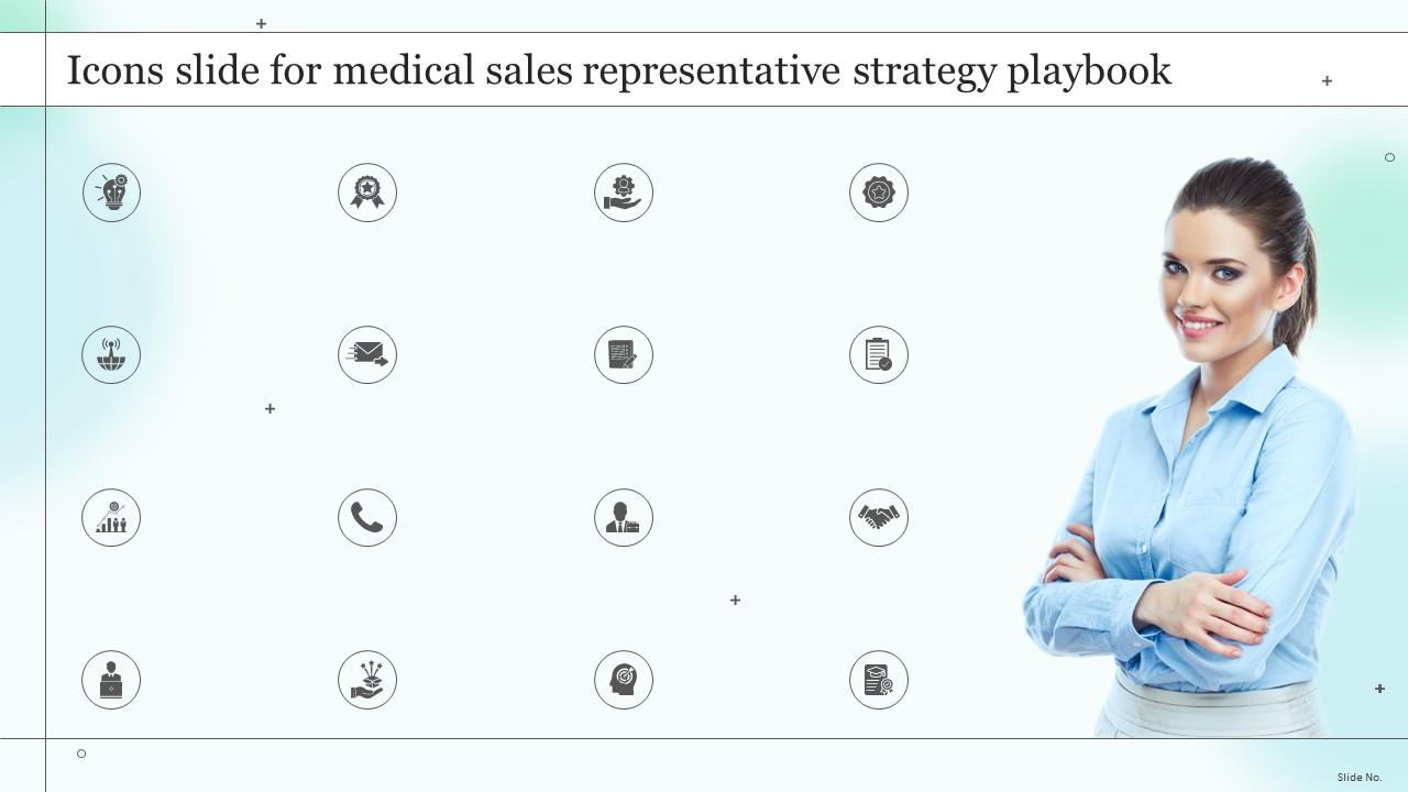 Icons Slide For Medical Sales Representative Strategy Playbook ...