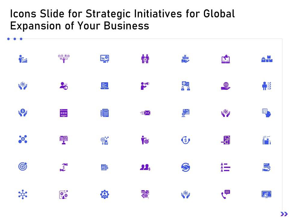 Icons Slide For Strategic Initiatives For Global Expansion Of Your ...