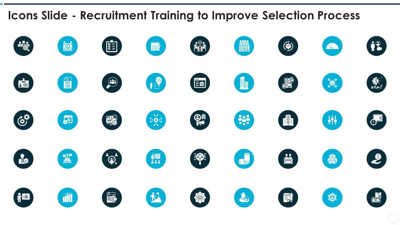 Icons Slide Recruitment Training To Improve Selection Process ... Icons Slide Recruitment Training To Improve Selection Process ...