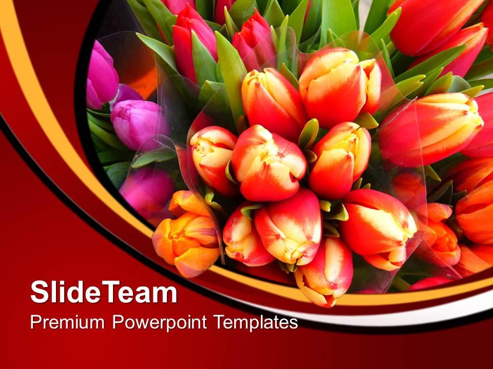 Image Of Colorful Tulips Flowers Powerpoint Templates Ppt Backgrounds ...