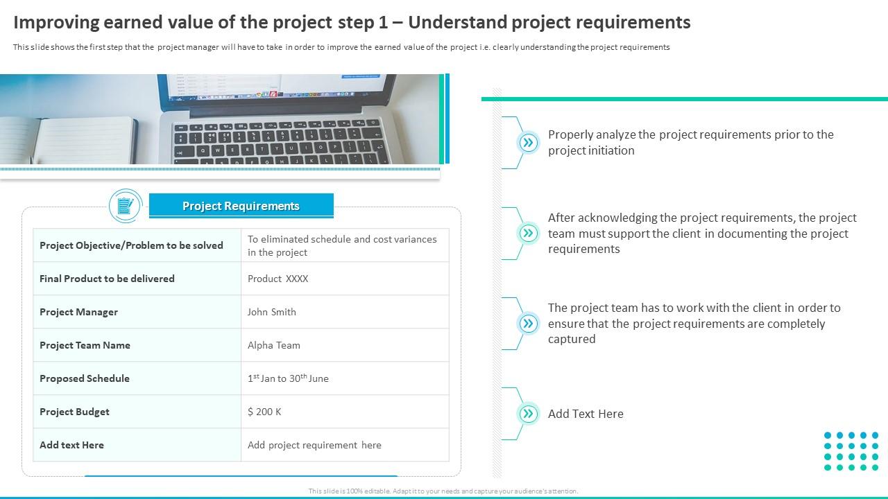 Improving Earned Value Of The Project Step 1 Understand Project Earned