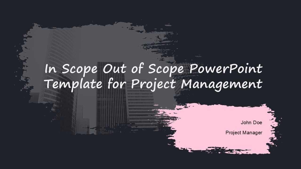 In Scope Out Of Scope PowerPoint Template For Project Management PPT H
