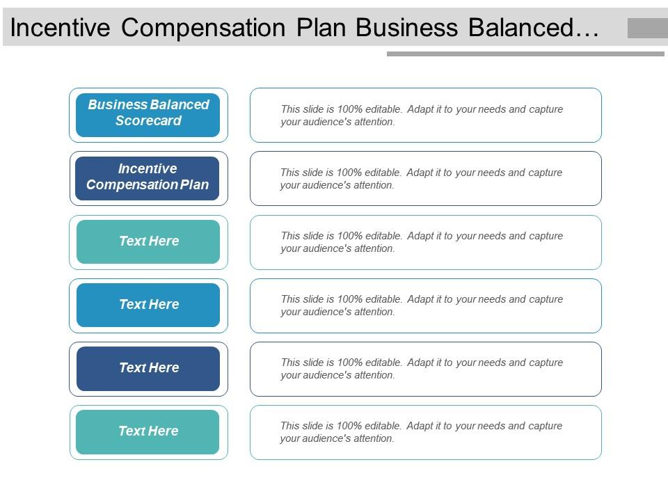 Incentive Compensation Plan Business Balanced Scorecard Capital Flows Cpb | PowerPoint Slide ...