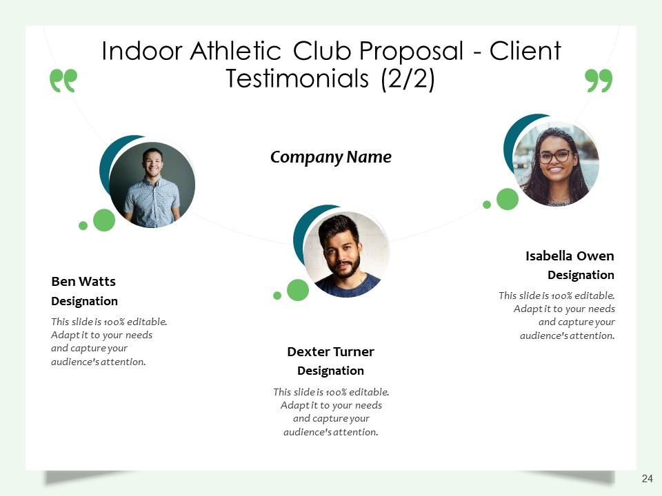 Indoor Athletic Club Proposal Powerpoint Presentation Slides ...