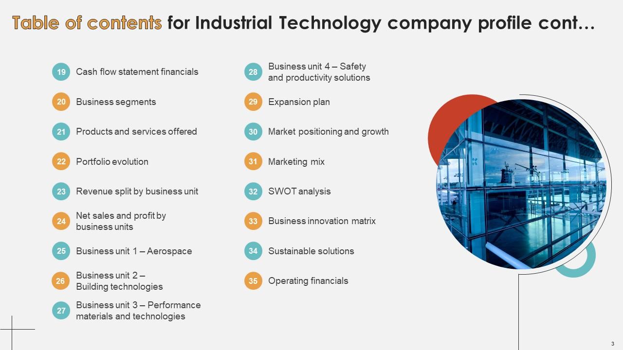 Industrial Technology Company Profile Powerpoint Presentation Slides CP ...