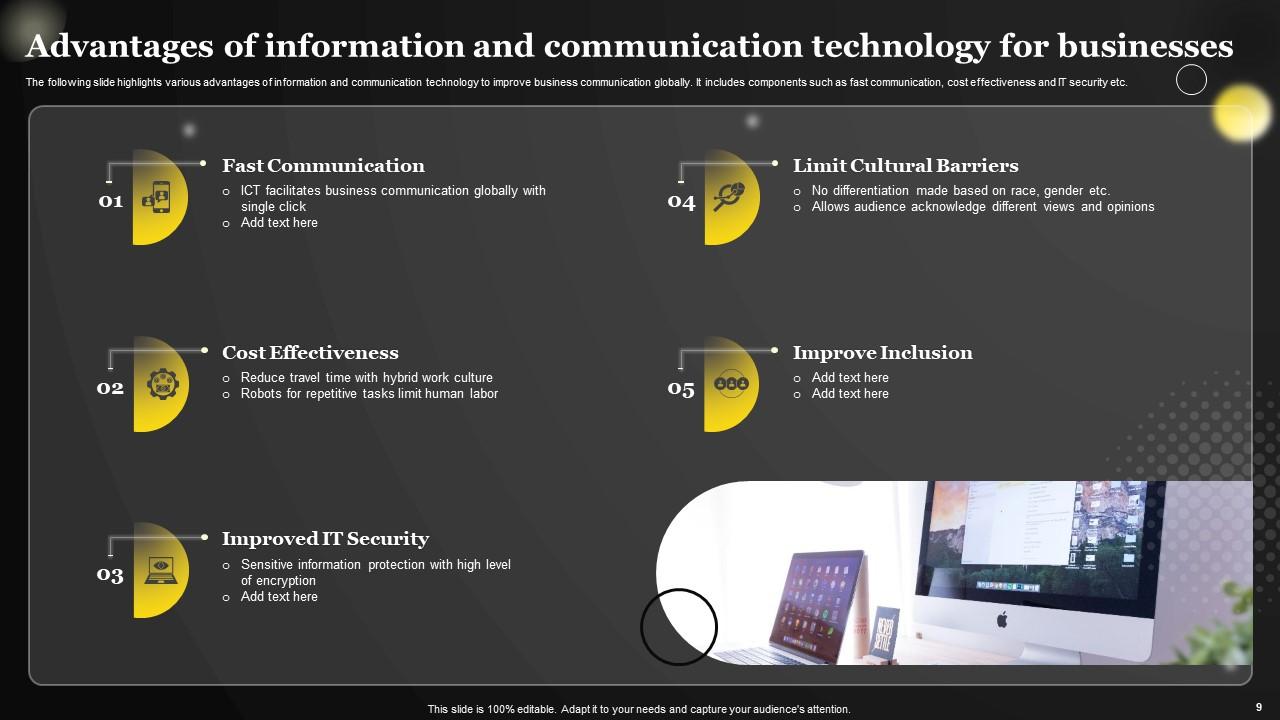 Information And Communication Technology Powerpoint Ppt Template ...