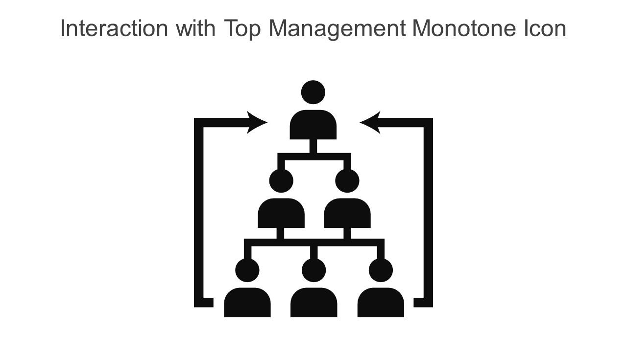 Interaction With Top Management Monotone Icon In Powerpoint Pptx Png And Editable Eps Format Ppt