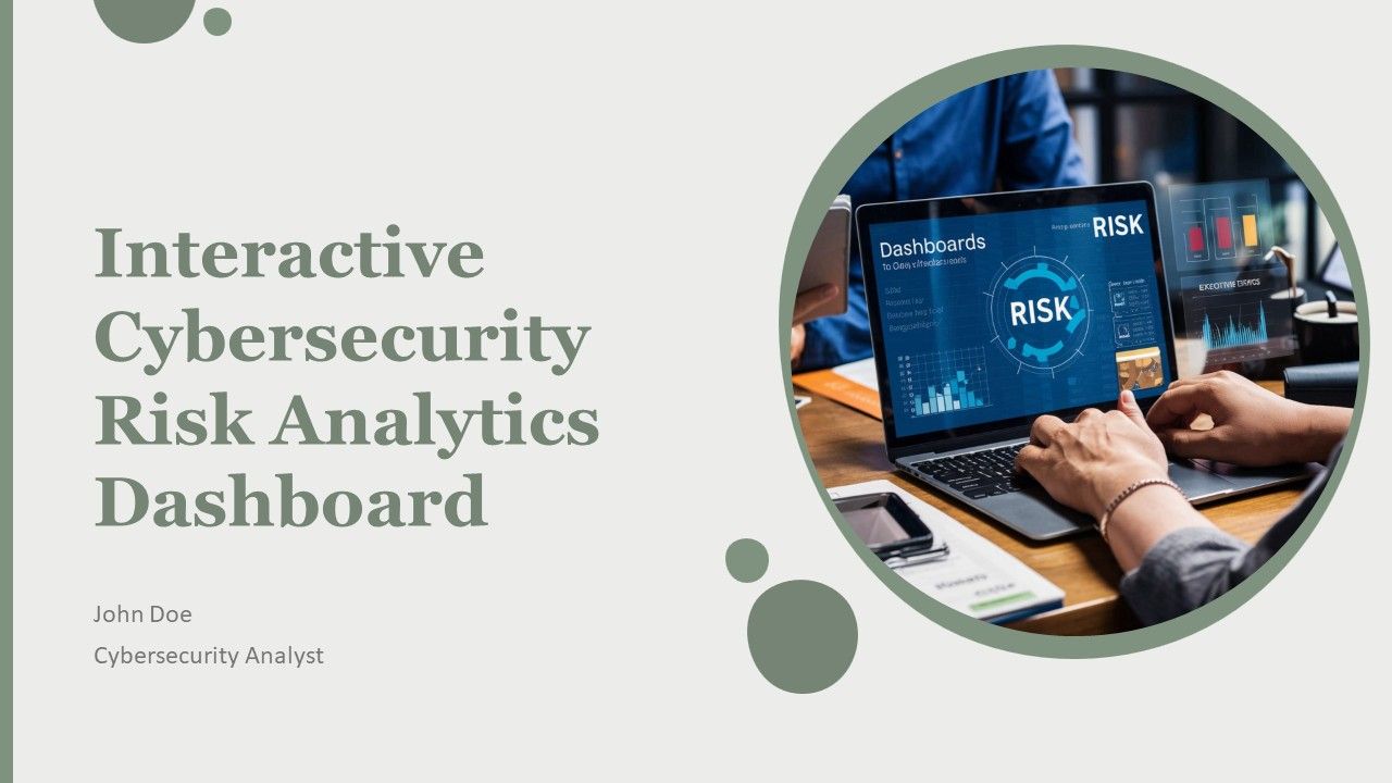 Interactive Cybersecurity Risk Analytics Dashboard PPT Example AT