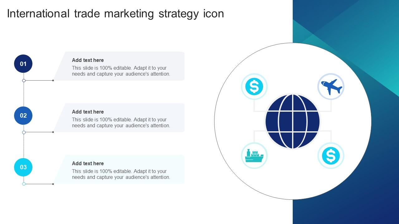 International Trade Marketing Strategy Icon PPT PowerPoint PPT Sample
