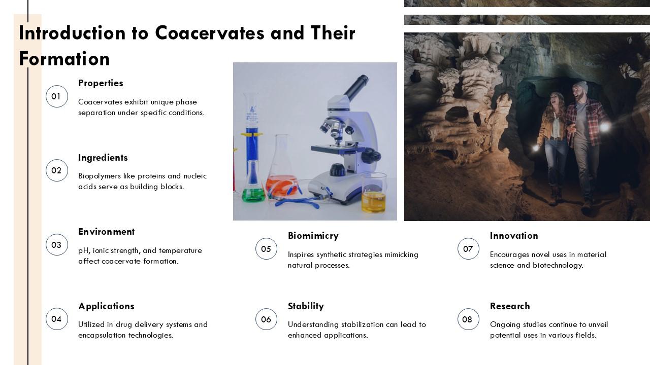 Introduction To Coacervates And Their Formation PPT PowerPoint ST AI SS ...