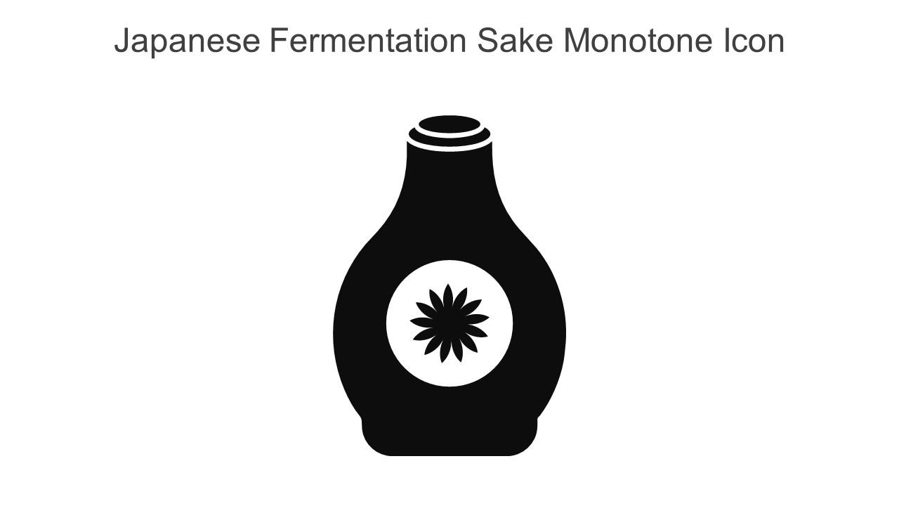 Japanese Fermentation Sake Monotone Icon In Powerpoint Pptx Png And ...