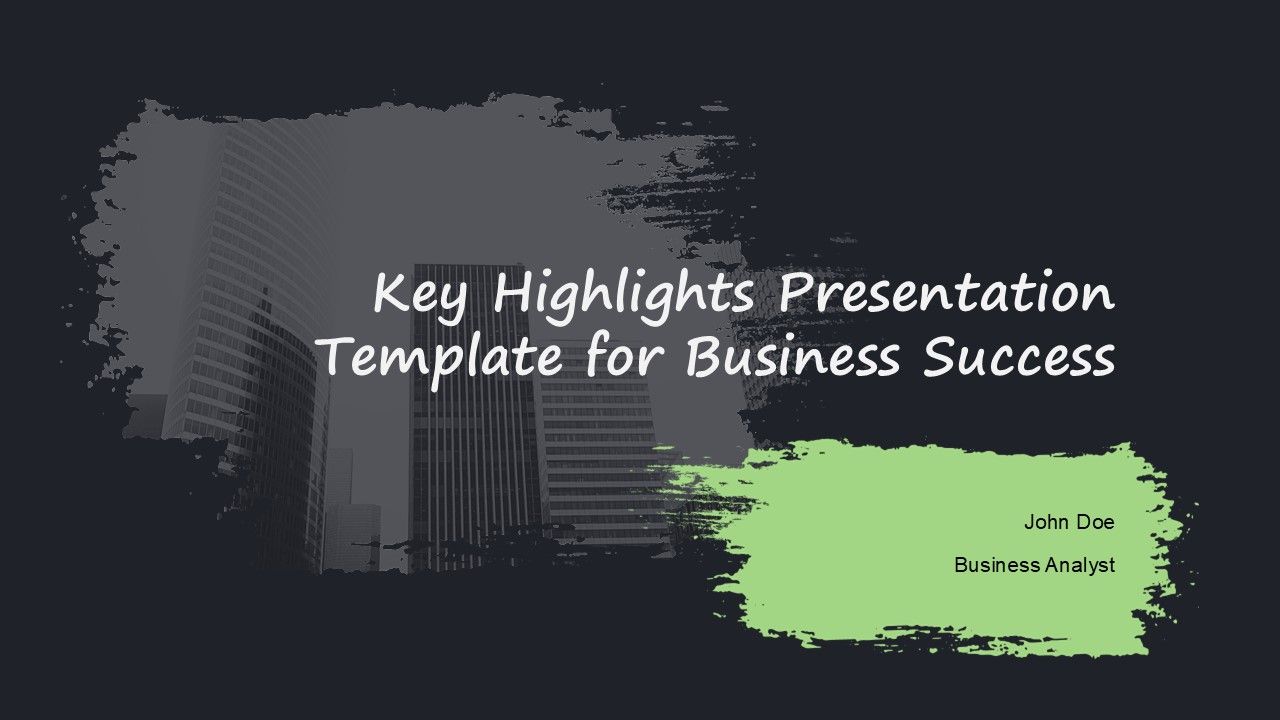Key Highlights Presentation Template For Business Success PPT H