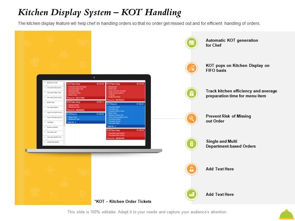 Kitchen Display System Kot Handling Track Kitchen Ppt Powerpoint