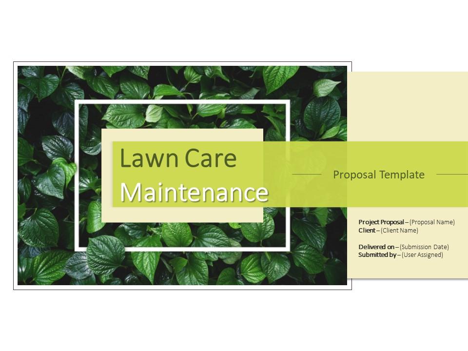 Lawn Maintenance Proposal Template Free Landscape Proposal Template
