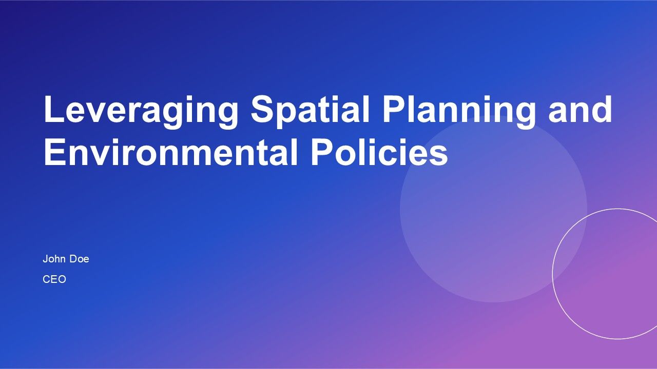 Leveraging Spatial Planning And Environmental Policies PPT Slides ACP