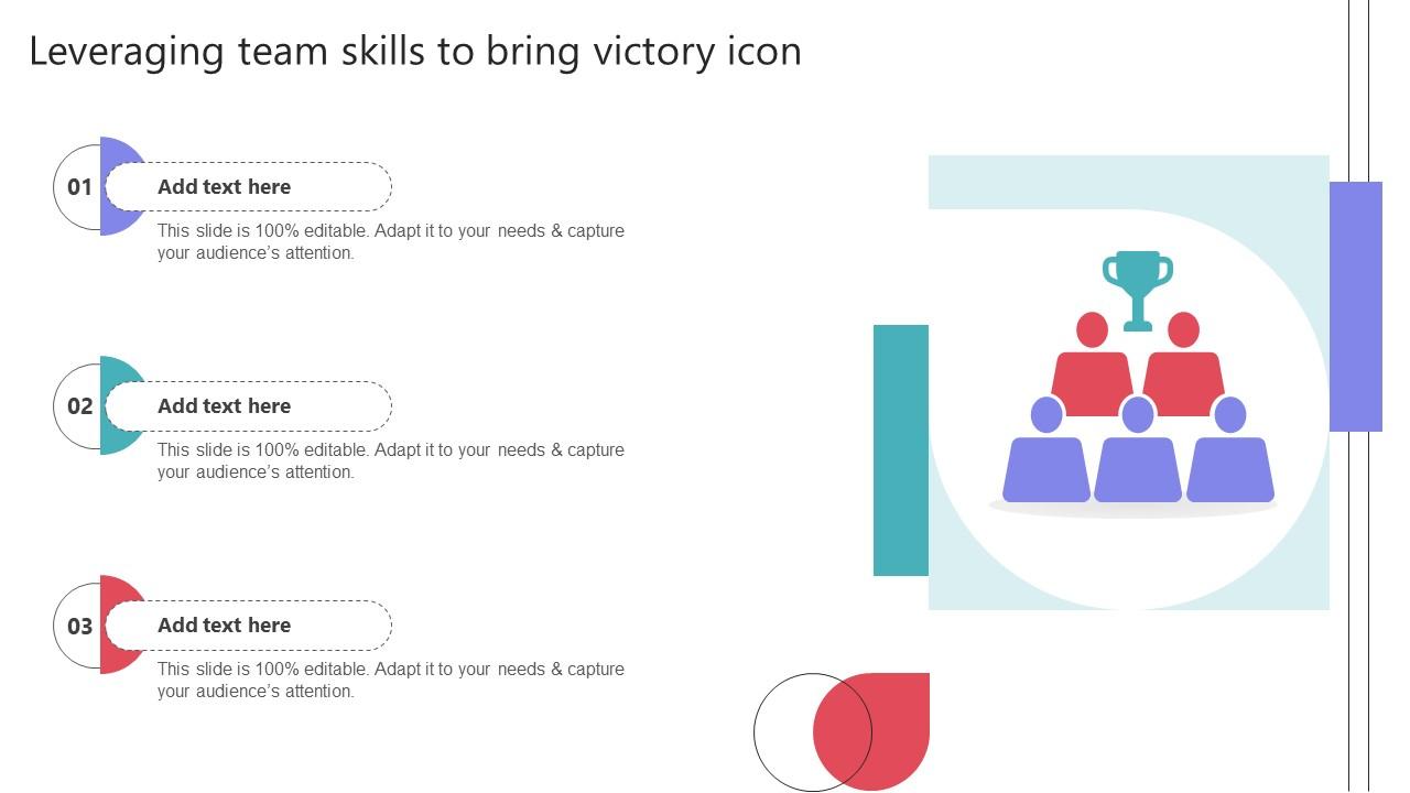Leveraging Team Skills To Bring Victory Icon PPT Template