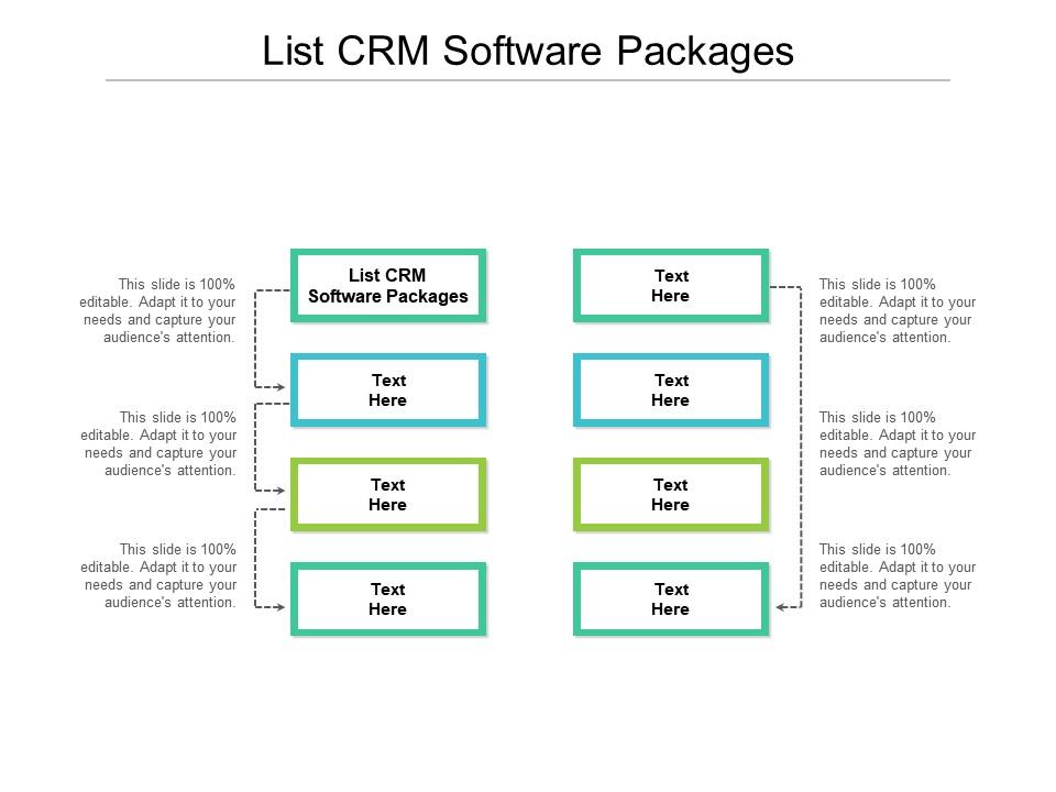 List Crm Software Packages Ppt Powerpoint Presentationmodel Brochure Cpb Presentation Graphics