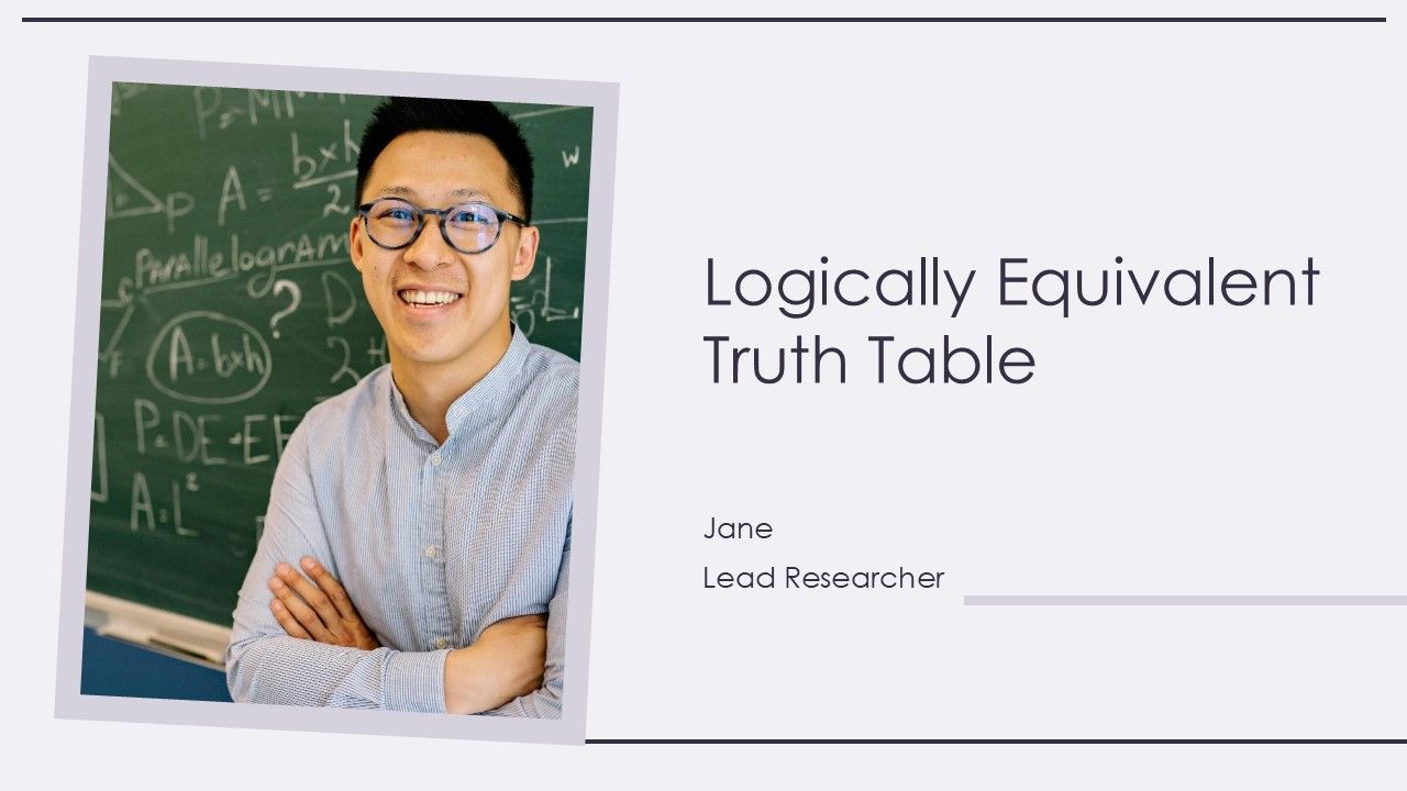 Logically Equivalent Truth Table Ppt Information Acp