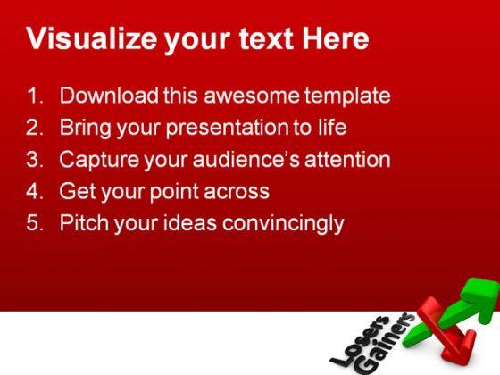 Losers Gainers Arrows Shapes PowerPoint Templates And PowerPoint ...