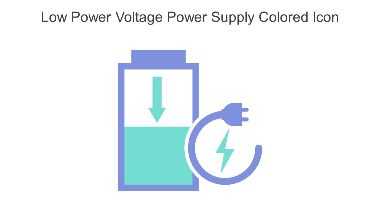 Low Power Voltage Power Supply Colored Icon In Powerpoint Pptx Png And