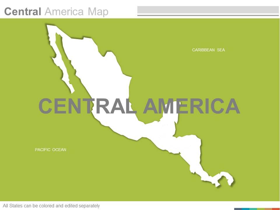 Maps Of Central American America Region Countries In Powerpoint ...