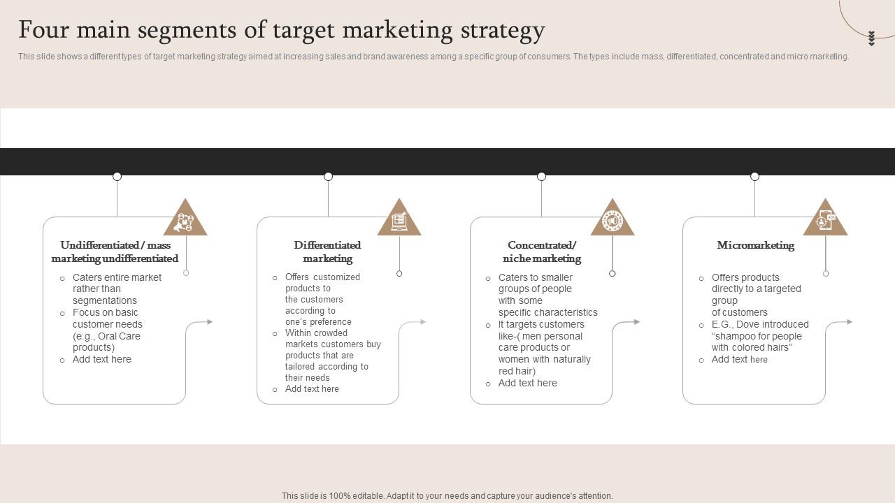 Market Segmentation Strategy Four Main Segments Of Target Marketing Strategy Mkt Ss V Ppt Sample
