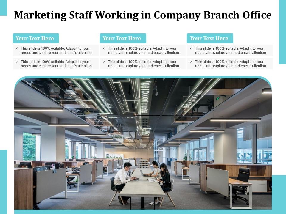 Marketing Staff Working In Company Branch Office | Presentation ...