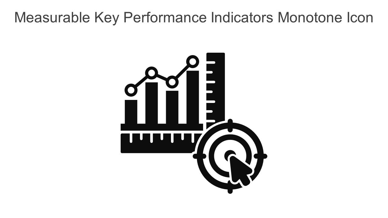 Measurable Key Performance Indicators Monotone Icon In Powerpoint Pptx Png And Editable Eps