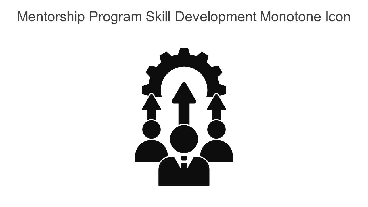 Mentorship Program Skill Development Monotone Icon In Powerpoint Pptx Png And Editable Eps ...