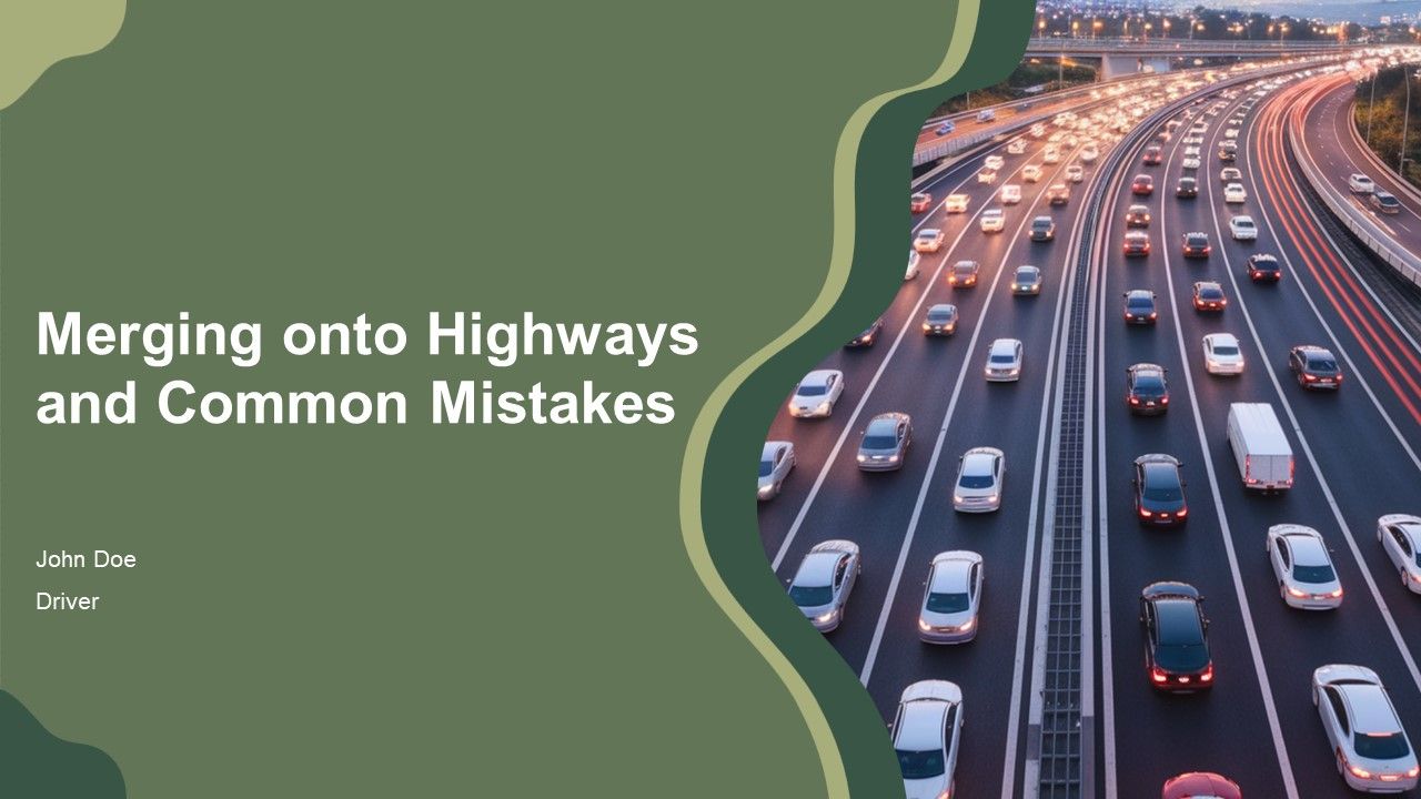 Merging Onto Highways And Common Mistakes PPT Graphics AT