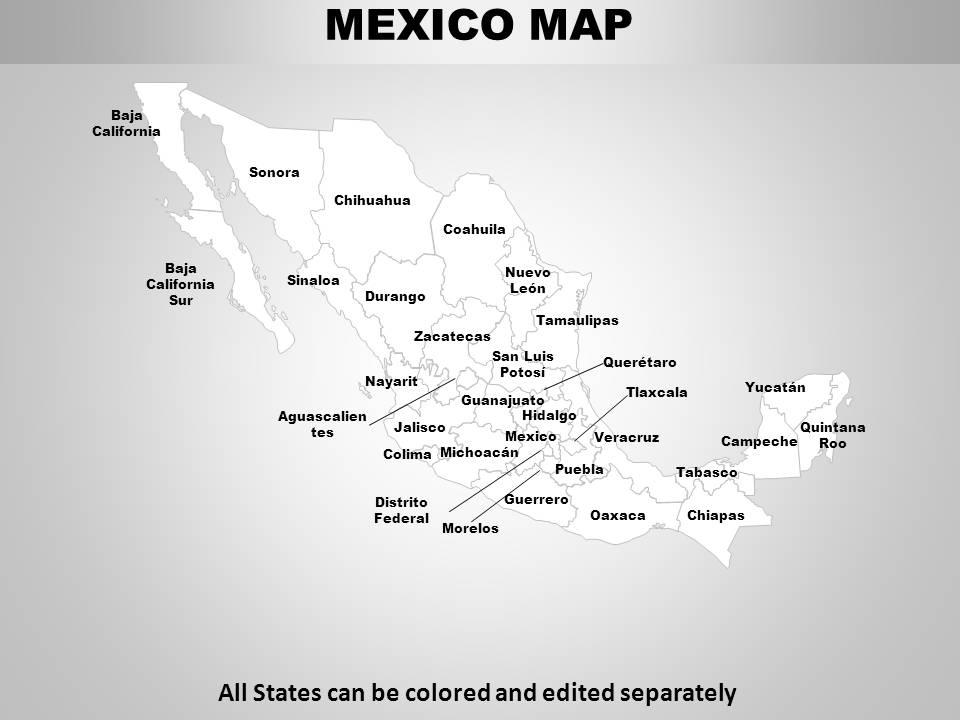 Mexico Country Powerpoint Maps | PowerPoint Slide Images | PPT Design ...