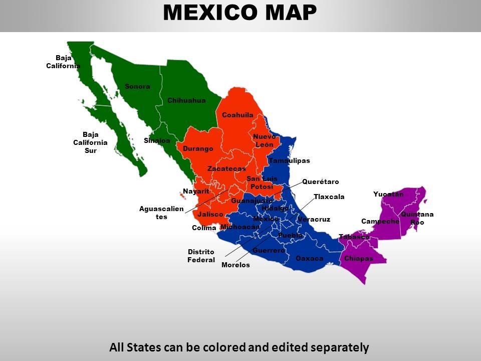 Mexico Country Powerpoint Maps | PowerPoint Slide Images | PPT Design ...