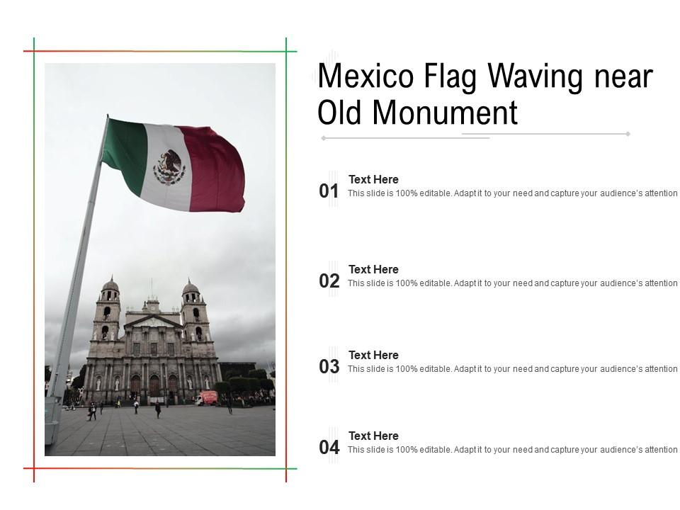 Mexico Flag Waving Near Old Monument | PowerPoint Slides Diagrams ...