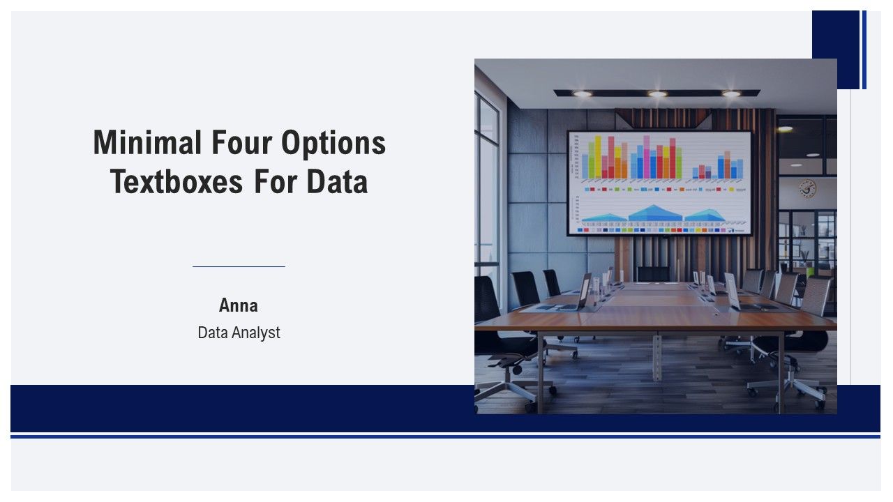 Minimal Four Options Textboxes For Data PPT Structure AT