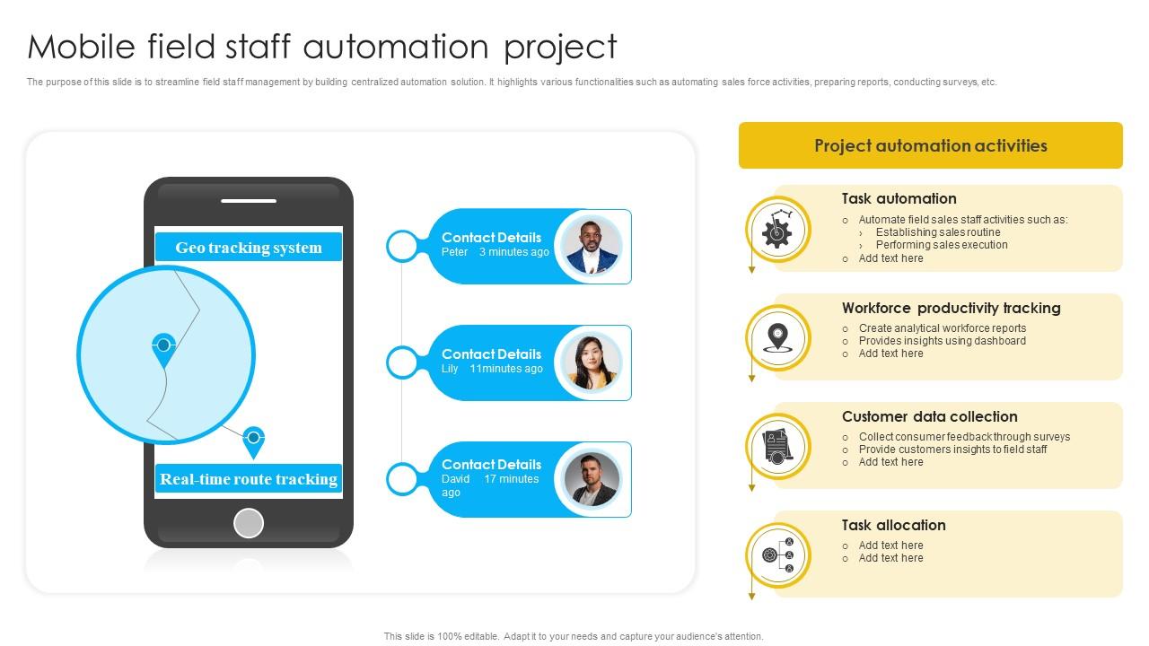 Mobile Field Staff Automation Project PPT Presentation