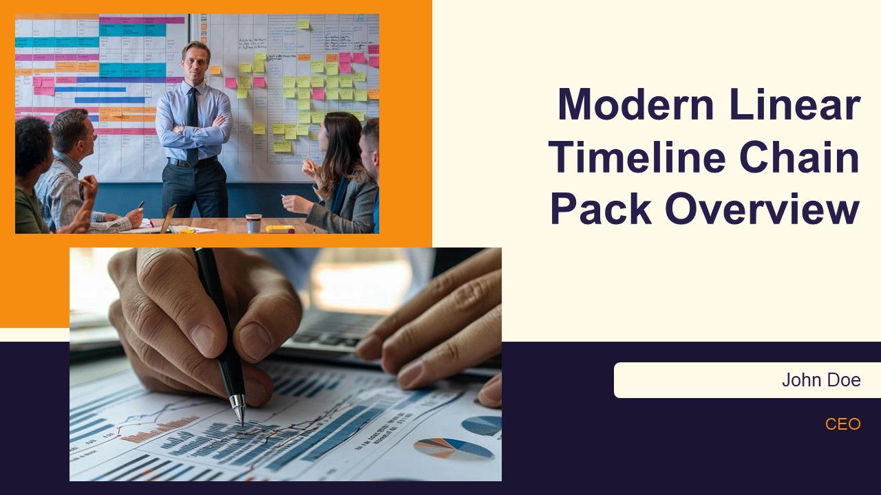 Modern Linear Timeline Chain Pack Overview PPT Slides AT