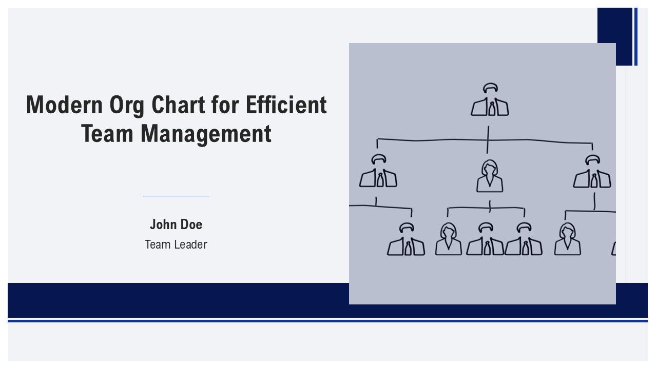 Modern Org Chart For Efficient Team Management PPT Sample AT