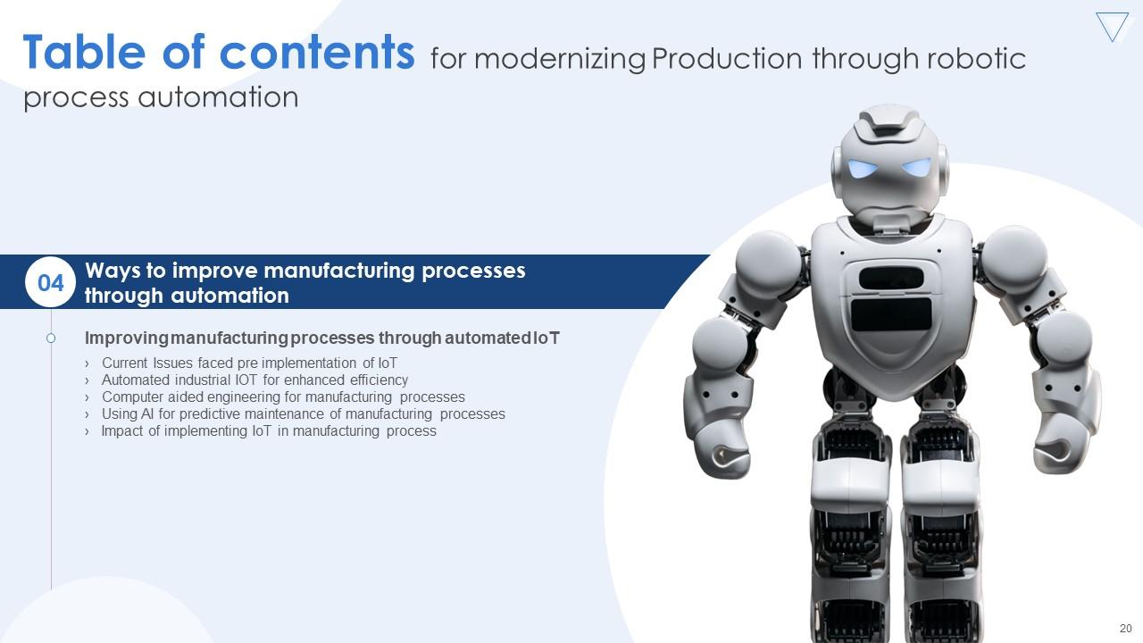 Modernizing Production Through Robotic Process Automation Powerpoint Presentation Slides Ppt