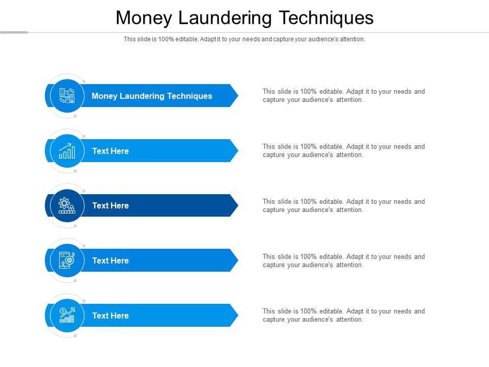 Money Laundering Techniques Ppt Powerpoint Presentation Infographics
