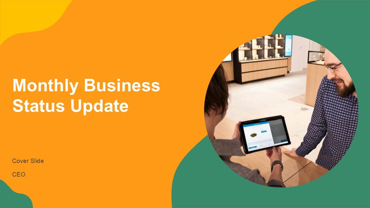 Monthly Business Status Update PPT Template AT