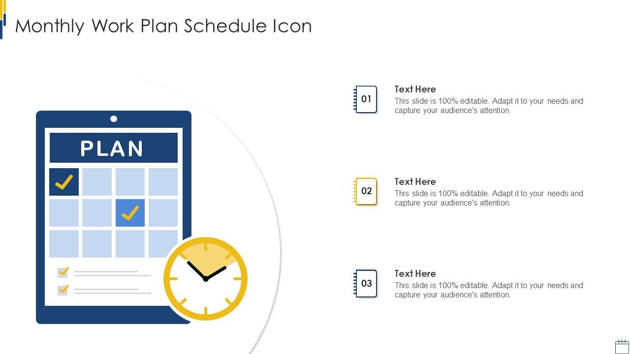 Monthly Work Plan Schedule Icon | Presentation Graphics | Presentation ... Monthly Work Plan Schedule Icon | Presentation Graphics | Presentation ...