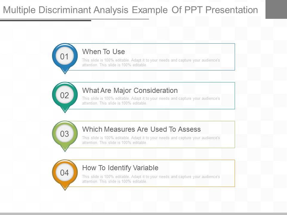 Multiple Discriminant Analysis Example Of Ppt Presentation | PowerPoint ...