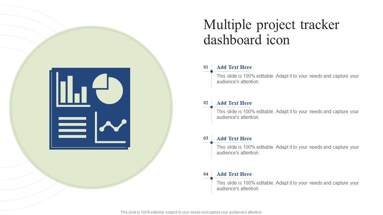 Multiple Project Tracker Dashboard Icon PPT Example