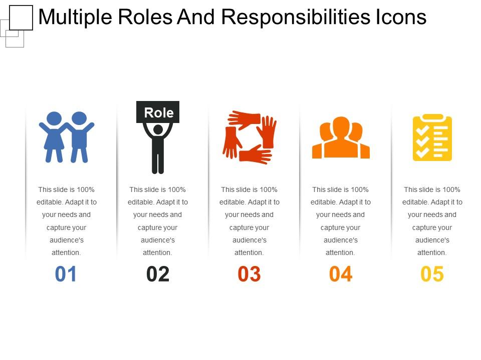 Multiple Roles And Responsibilities Icons Ppt Example File | PowerPoint ... Multiple Roles And Responsibilities Icons Ppt Example File | PowerPoint ...